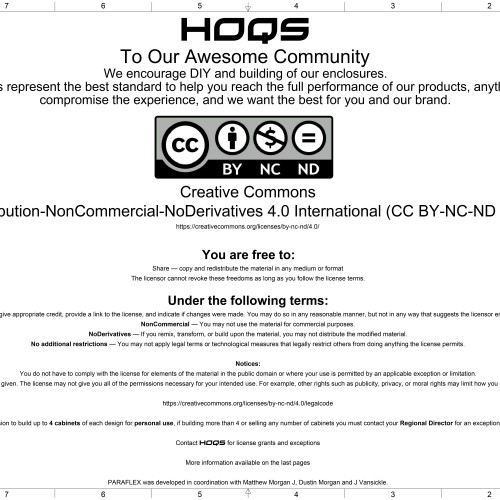 Official Paraflex speaker plans